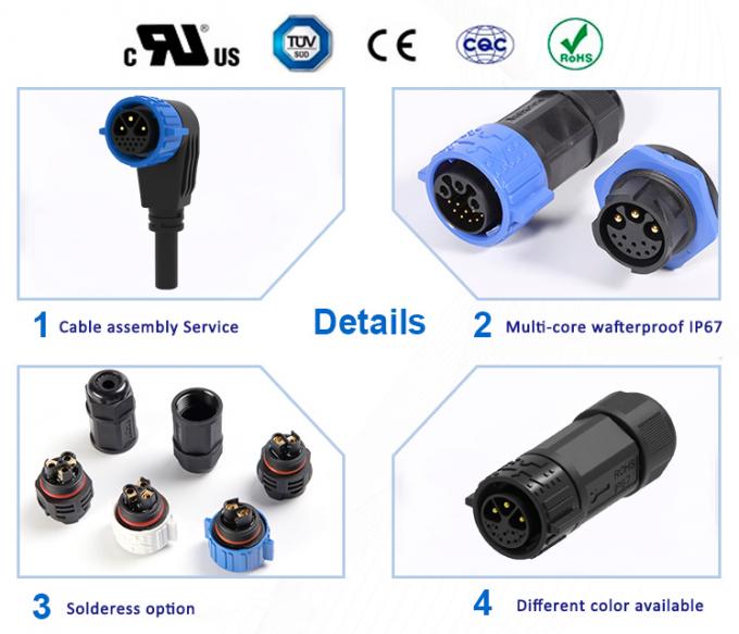 40A 2 pin high current power connector 20 pin waterdicht data connector ...